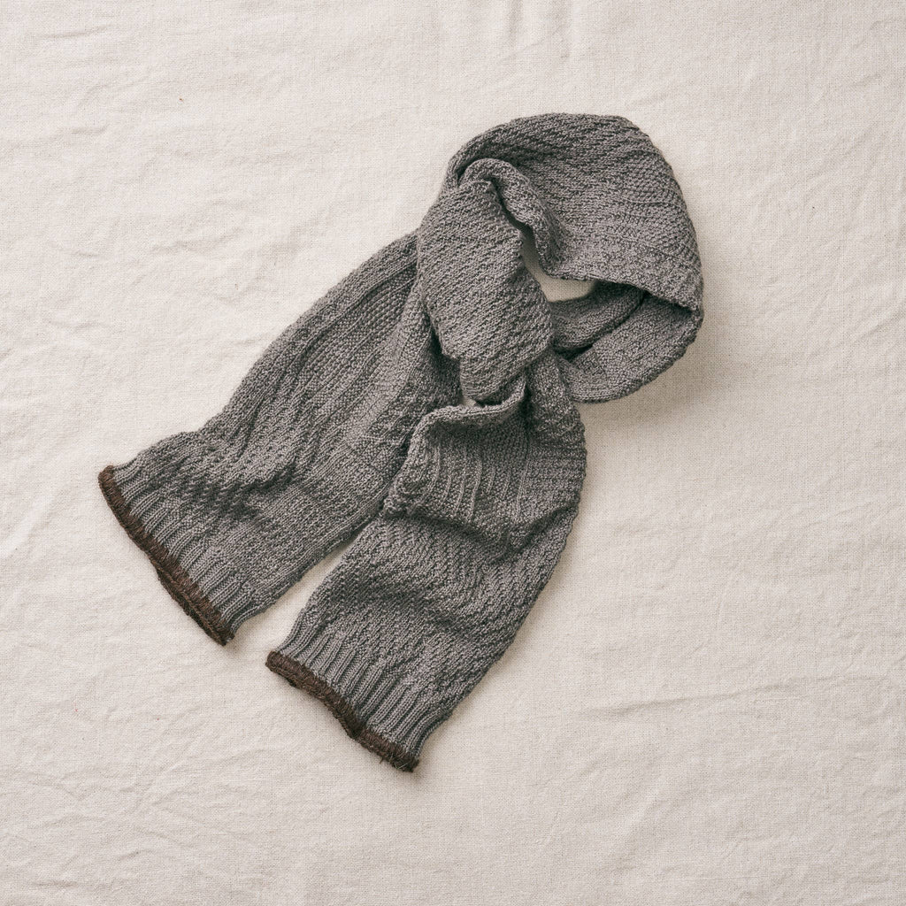 Yahae | Organic Cotton Yak Knitting Patterns Stole | Dark Grey — Hazel ...